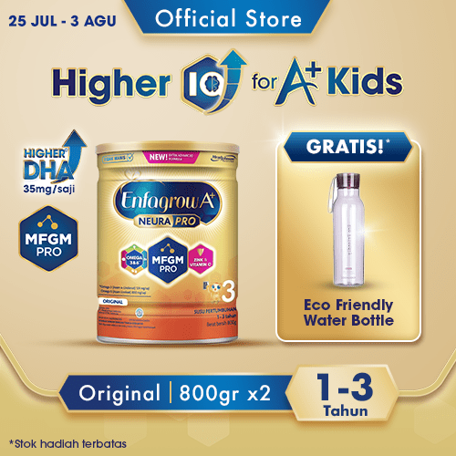 Enfagrow A+ 3 Susu Original Smart Flip Pack - 800 g (2x800g) + Water B ...