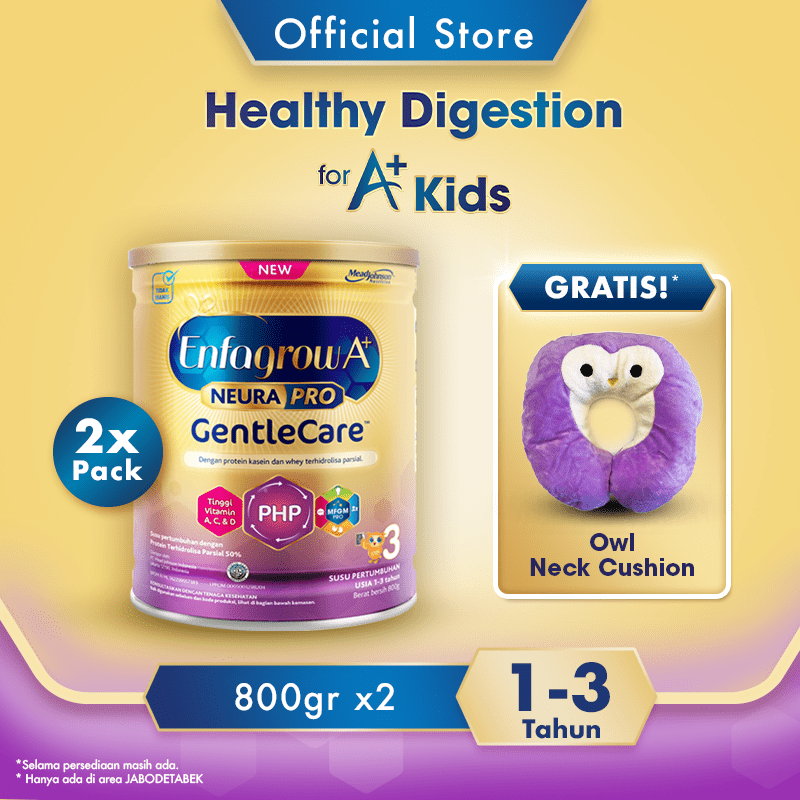 Enfagrow A+ Gentle Care Milk Tin 800g (2x800g) + GIFT - Bantal Owl ...
