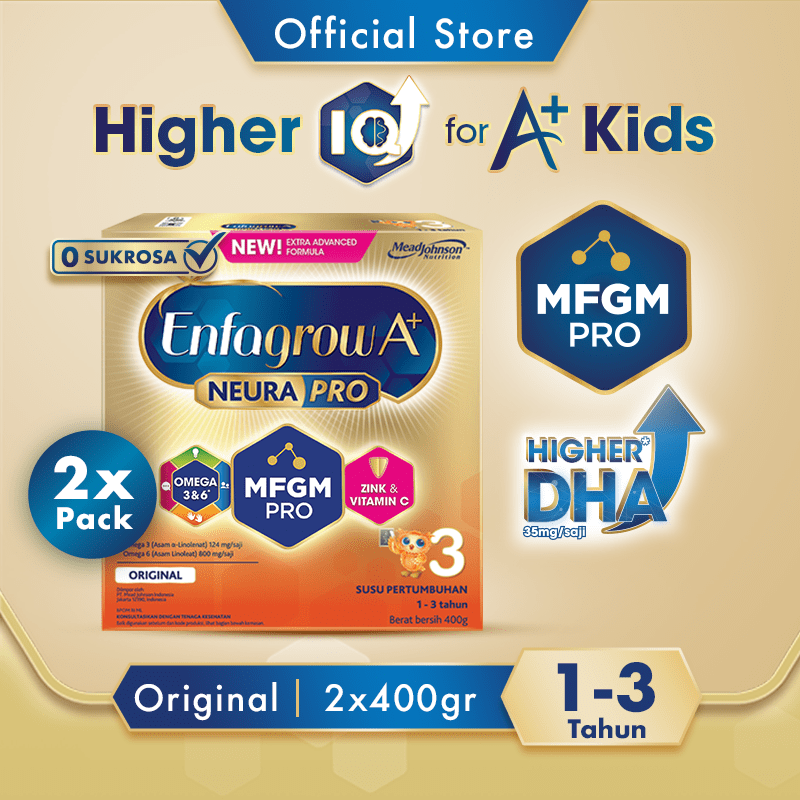 Enfagrow A+ 3 Susu Original Box - 400 g (2x400g) + GIFT - Botol Minum ...
