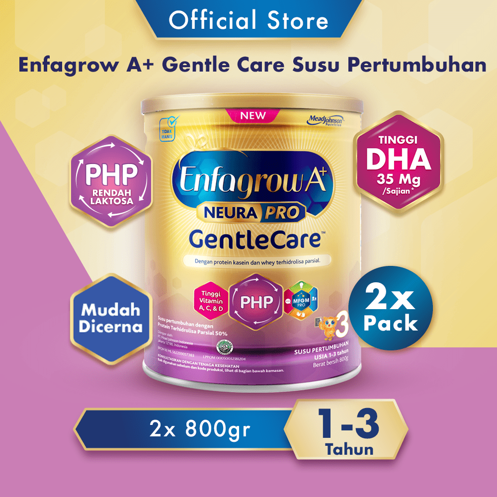 Enfagrow A+ Gentle Care Milk Tin 800g (2x800g) + Water Bottle Eco ...